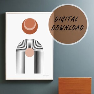 Boho Poster Set, Boho Wall Art, Wall Decor Boho, Boho Poster, Moon, Sun ...