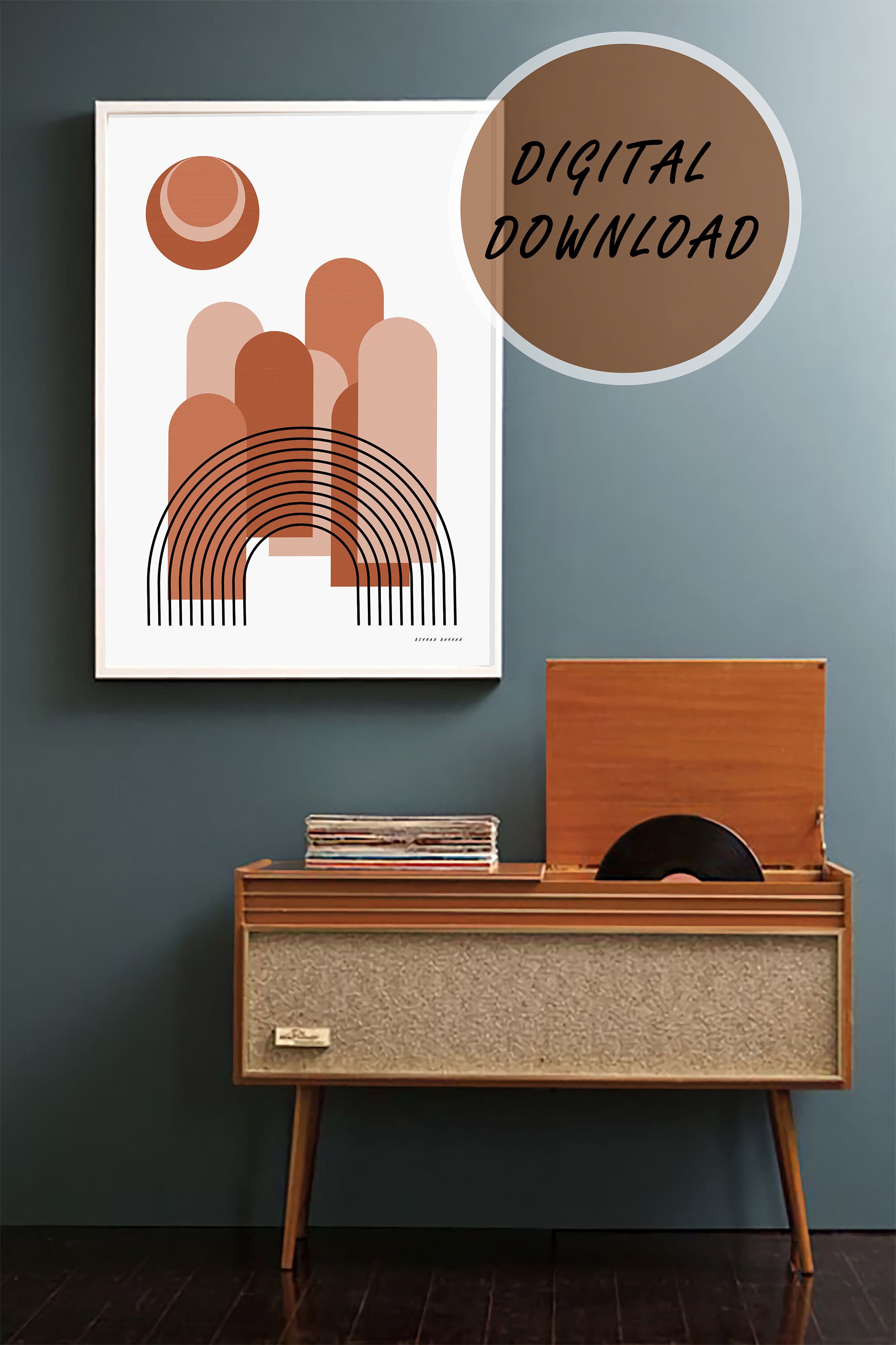 Boho Poster Set, Boho Wall Art, Wall Decor Boho, Boho Poster, Moon, Sun ...