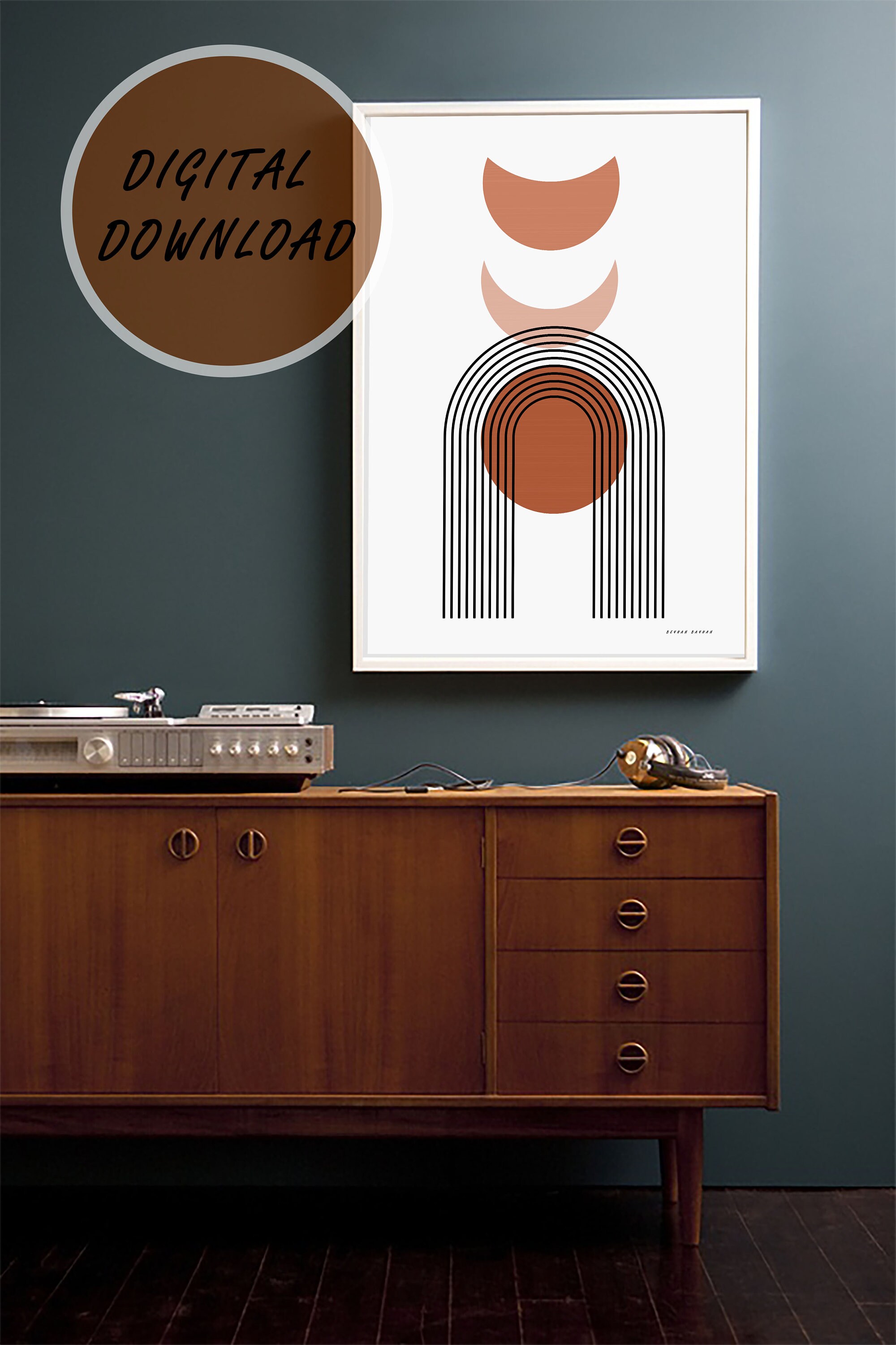 Boho Poster Set, Boho Wall Art, Wall Decor Boho, Boho Poster, Moon, Sun ...