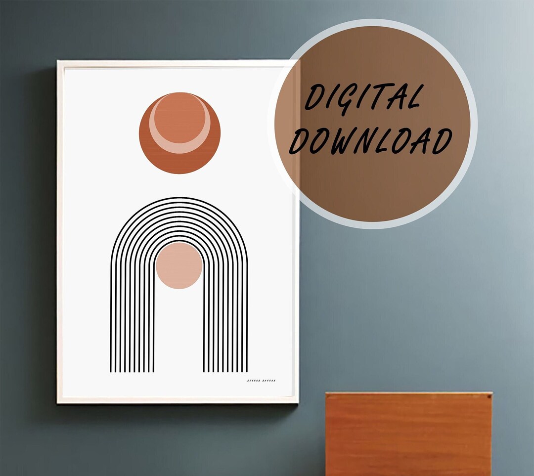 Boho Poster Set, Boho Wall Art, Wall Decor Boho, Boho Poster, Moon, Sun ...