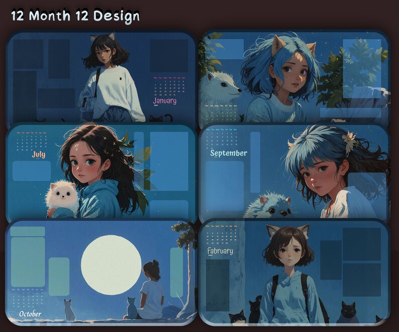 2025 Desktop Organizer Wallpaper Set, Desktop iPad Digital Wallpaper ...