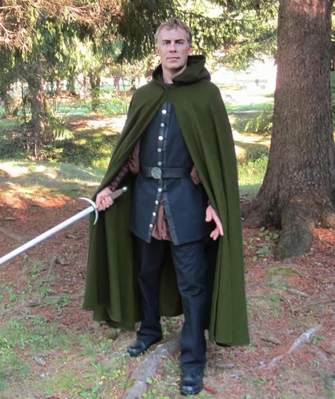Majestic Renaissance Long Cape Costume Medieval Hooded - Etsy