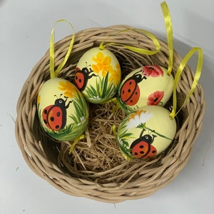 Bumblebee, Ladybug, Unique Egg Art Perfect for Easter and Beyond ...