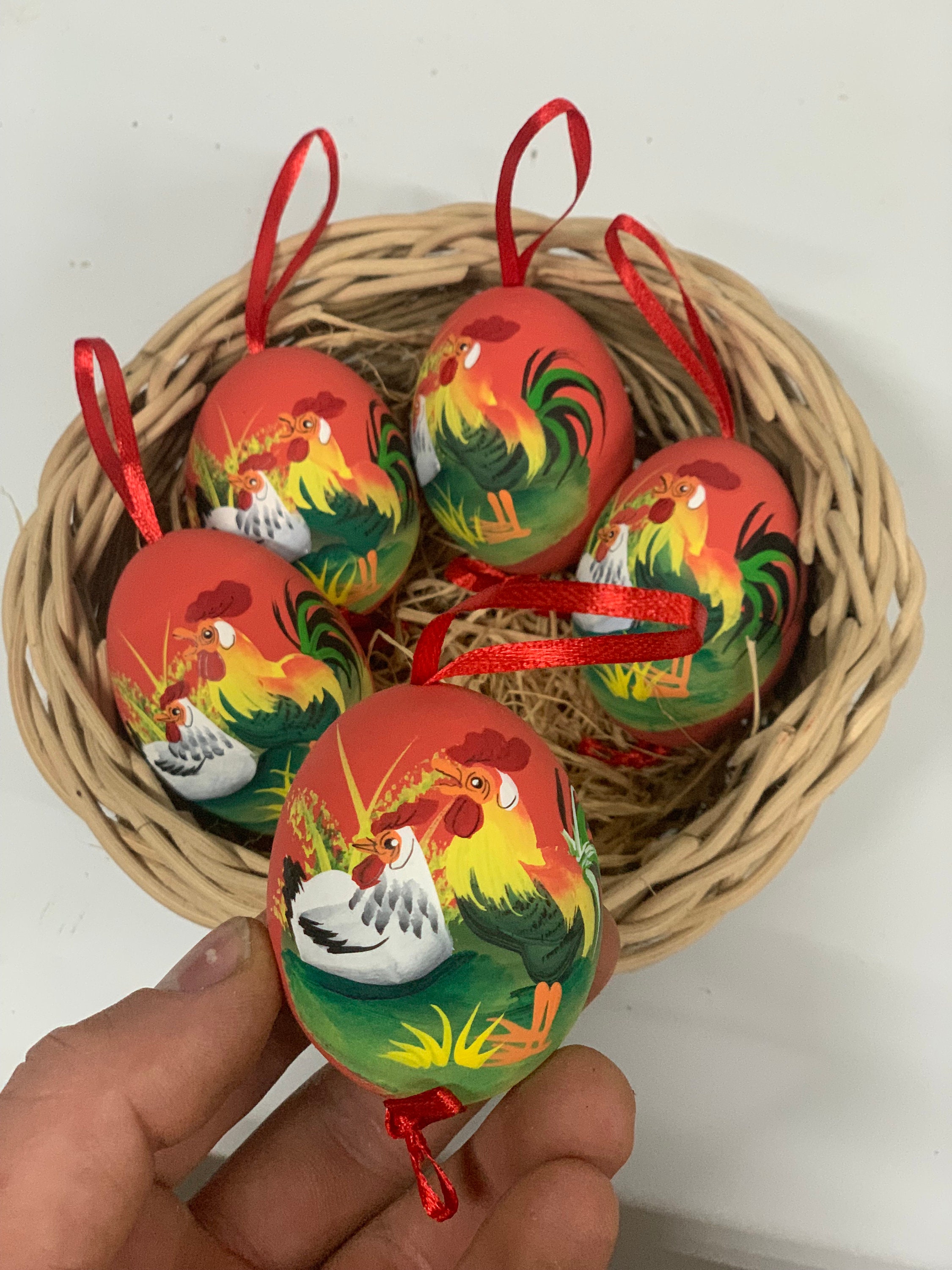 Cute Animals, Farm Animals Unique Egg Art Perfect for Easter Handmade ...