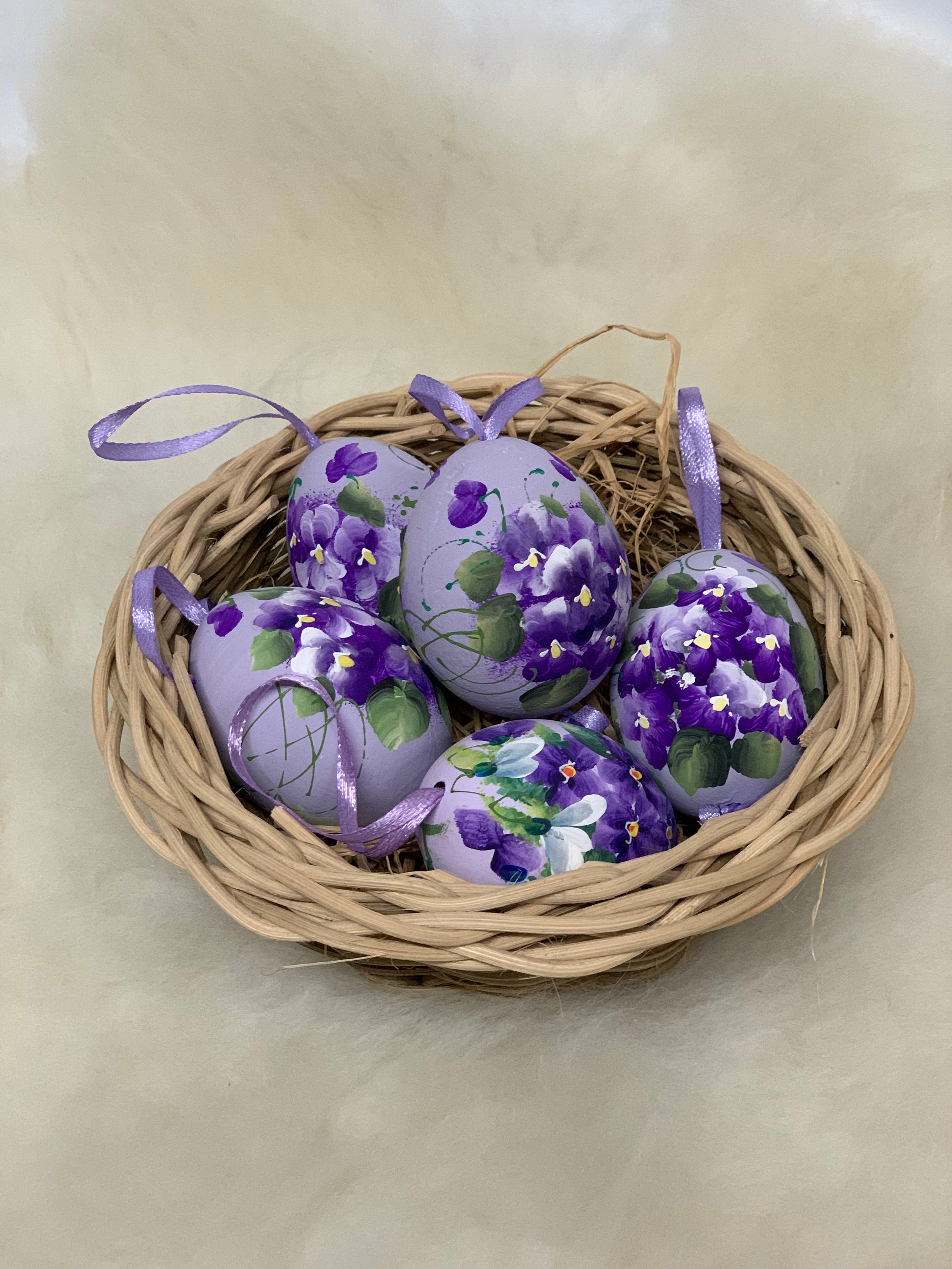 Flowers, Rose, Tulip, Pansies Real Chicken Egg Handmade Slavic Egg Art ...