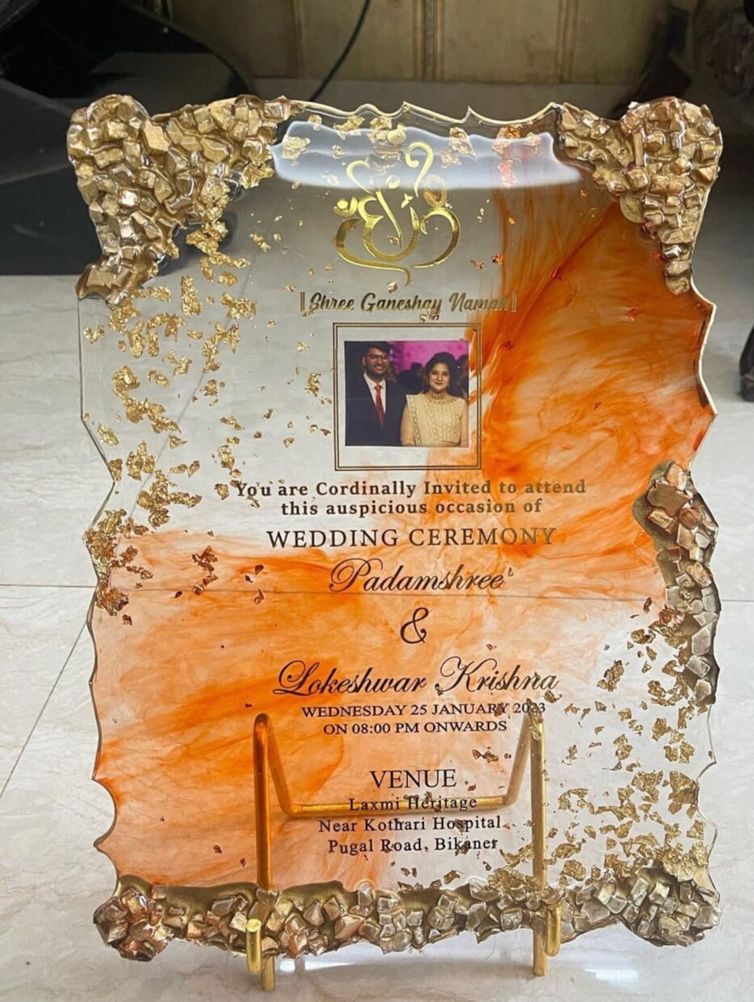 Resin Wedding Invitation Card - Etsy