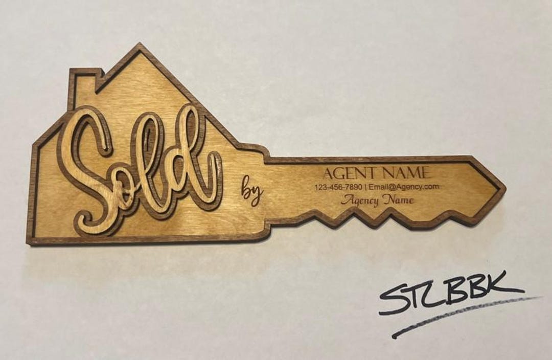 Layered Realtor "sold" Display Key Laser SVG, PDF, and PNG Files - Etsy