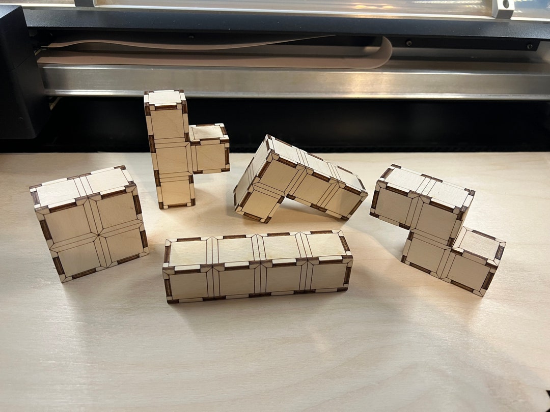 Tetris Stackable Pieces LASER FILE SVG - Etsy