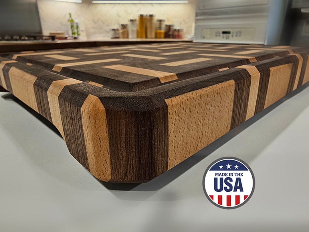 End Grain Cutting Board geo Block Design, Butcher Block, Serving Board ...