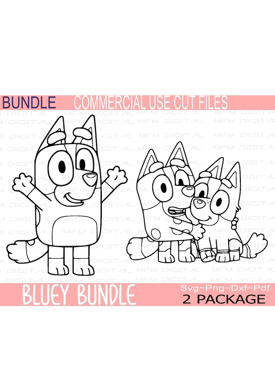 Bluey Svgbluey Pngbluey Bundle Svgbluey Cricutcartoon - Etsy Ireland