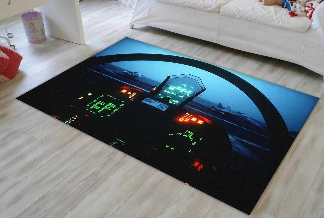 Cockpit Rug Plane Rug Jet Rug Aviation Rug Sky Rug Home - Etsy