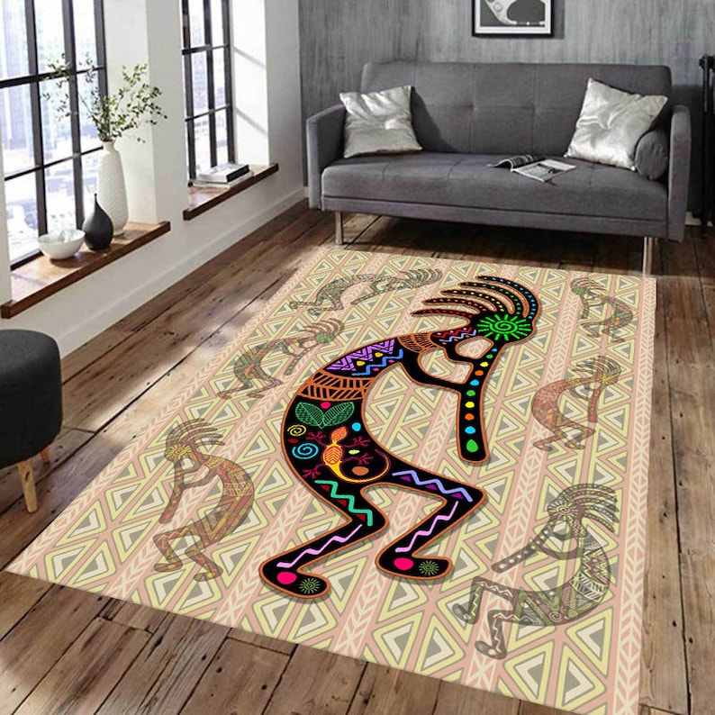 Kokopelli Rug Cultural Pattern Ethnic Design Native - Etsy