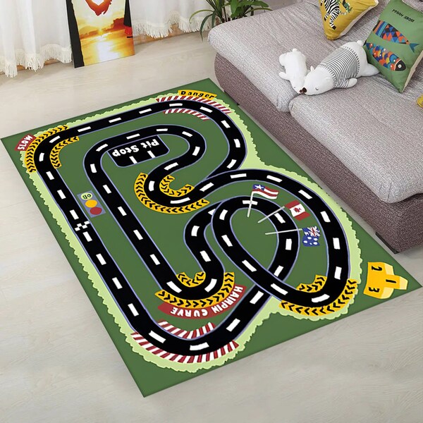 Race Track Rug - Etsy