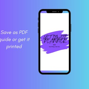 Editable Ultimate Planner | Canva Template | Purple Ocean Planner for ...