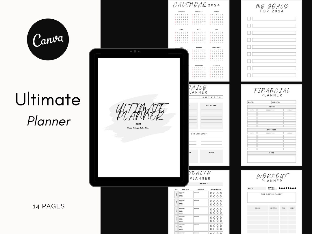 Editable Ultimate Planner | Canva Template | Planner for Busy Coaches ...