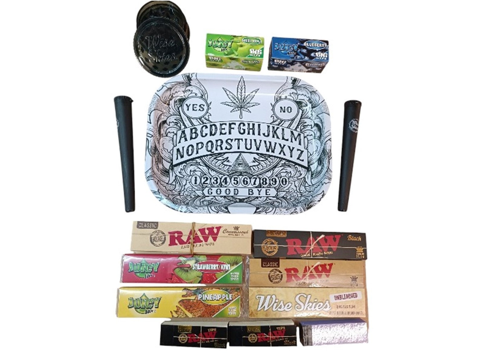 Metal Rolling Tray Set With Customised Paper Doob Tubes Pre Rolled ...