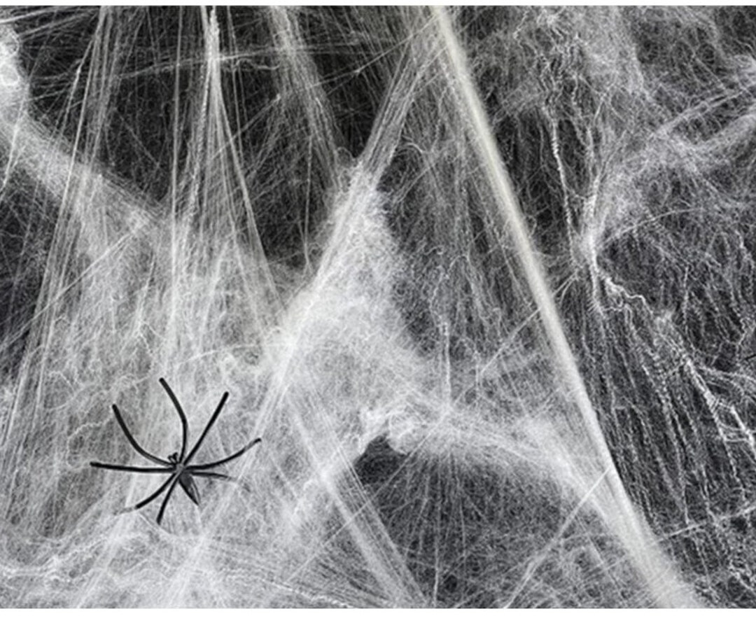 Halloween Spider Web Party Stretchable Haunted House 10 Spider ...