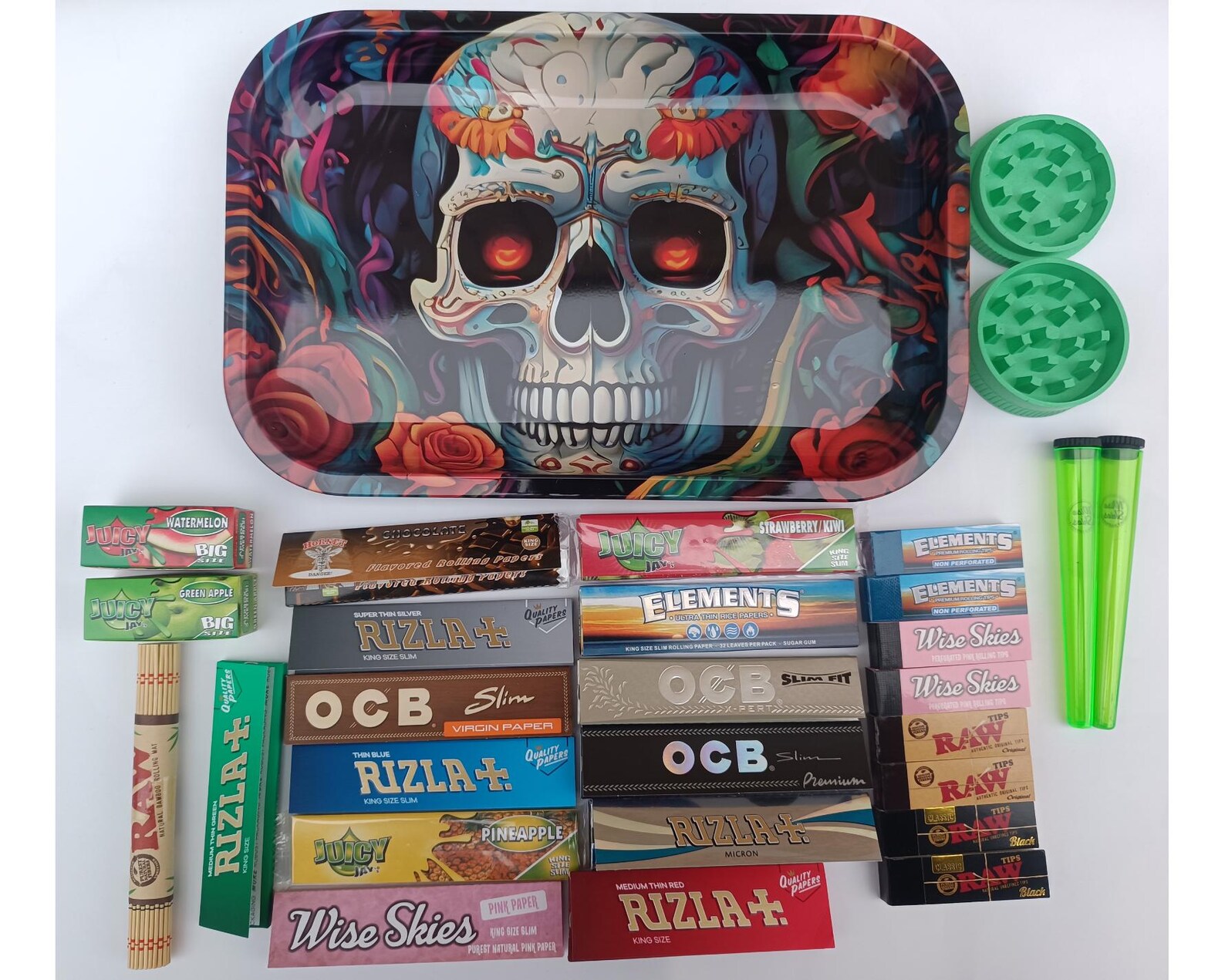 Skull & Rose Rolling Tray Gift Set: Mystic City Christmas Bundle - Etsy