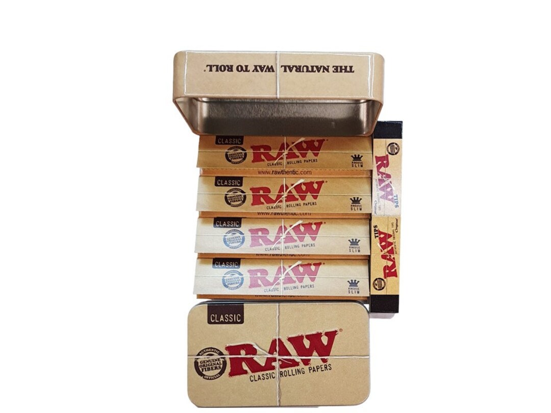 Raw Classic Paper With Tin and Tips Customised Set for Gift Set - Etsy