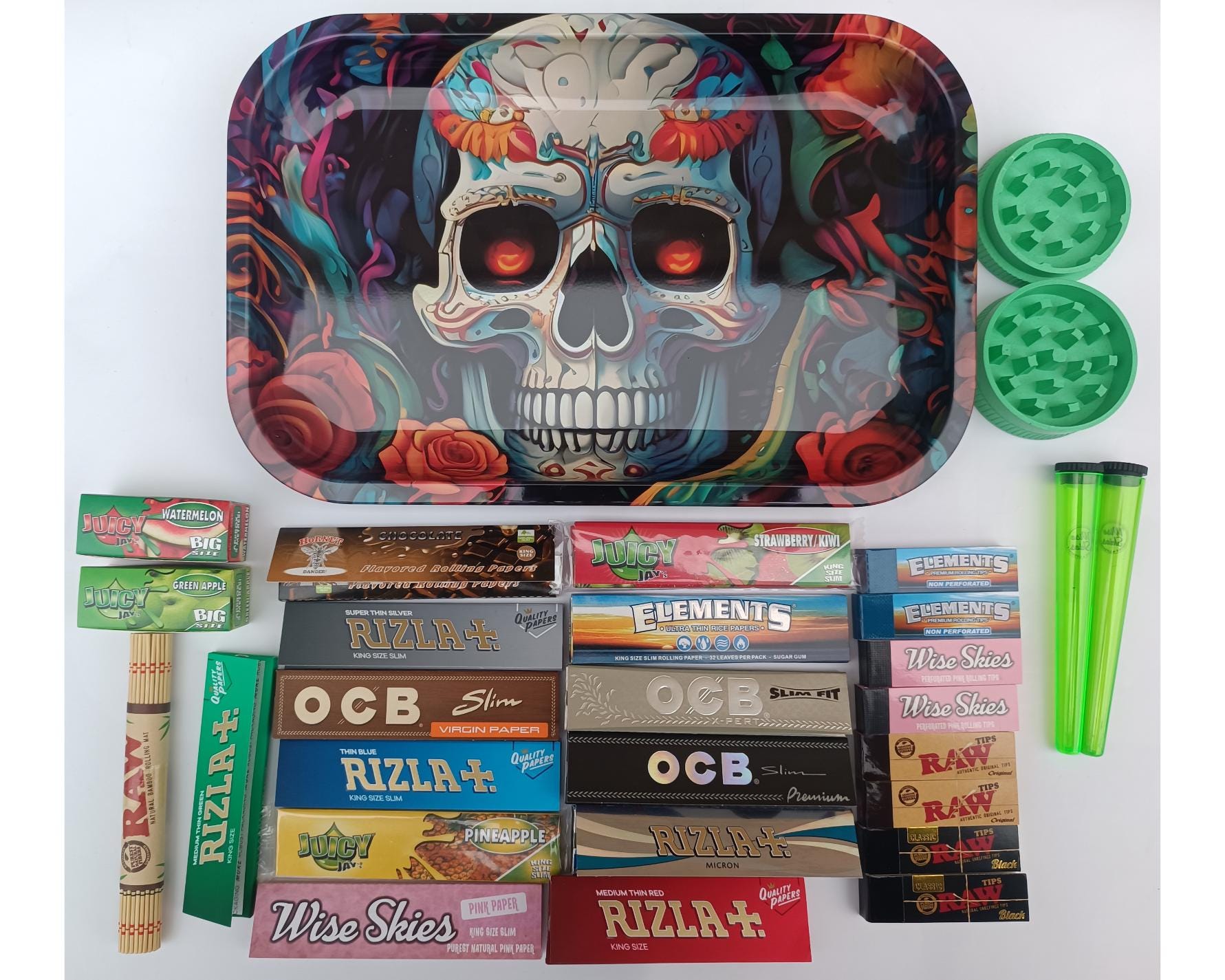 Skull & Rose Rolling Tray Gift Set: Mystic City Christmas Bundle - Etsy