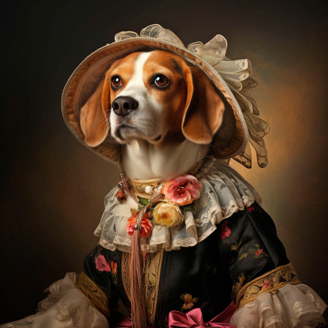 Beagle Personalized Gift Beagle Custom Portrait Beagle Art Beagle Pet ...