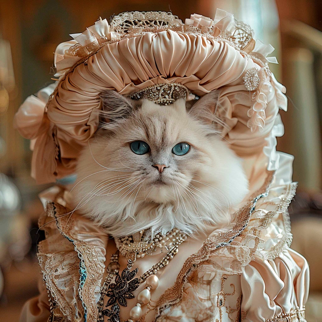 Custom Cat Portrait, Regal Cat Portrait, Pop Cat Portrait, Renaissance ...