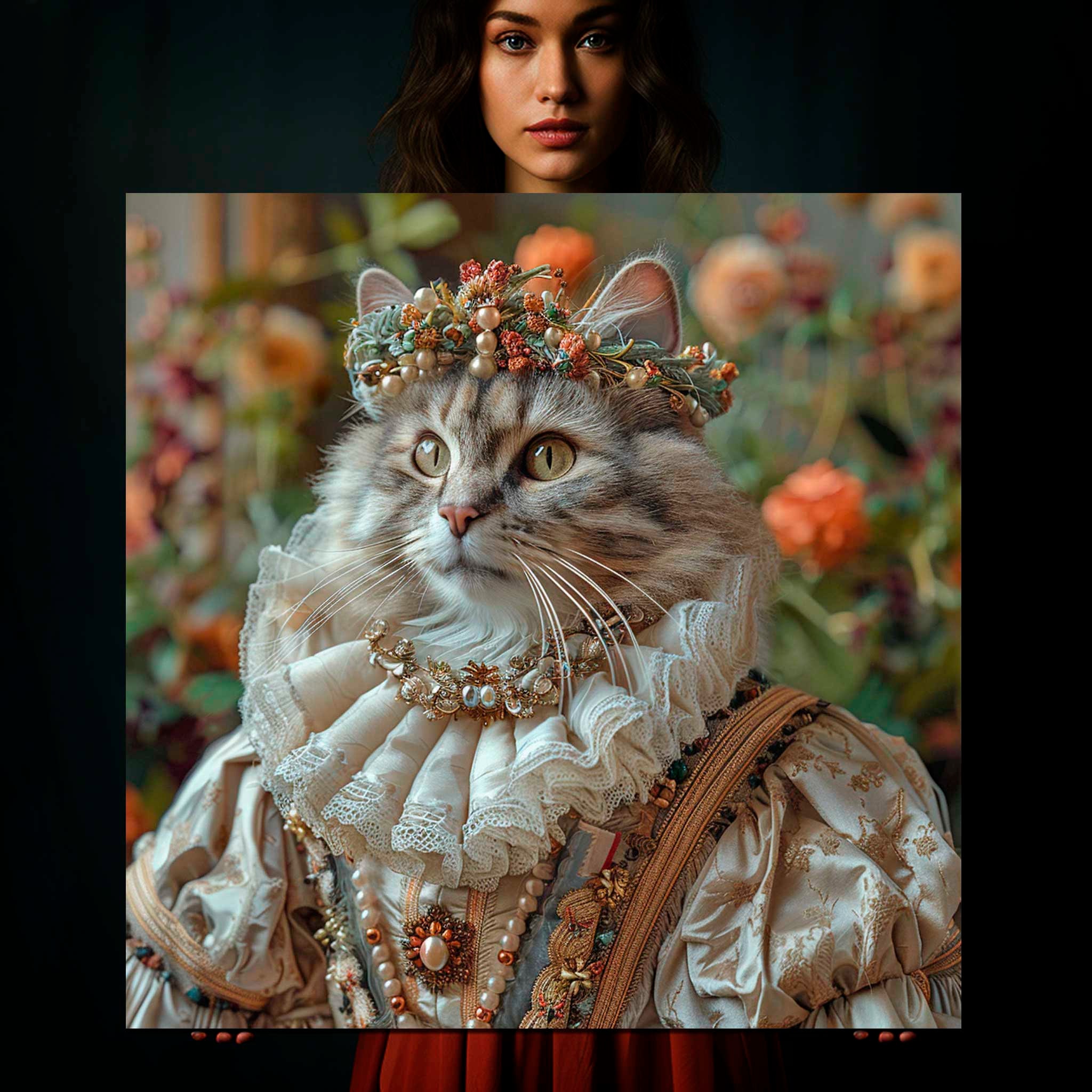 Custom Cat Portrait, Regal Cat Portrait, Pop Cat Portrait, Renaissance ...