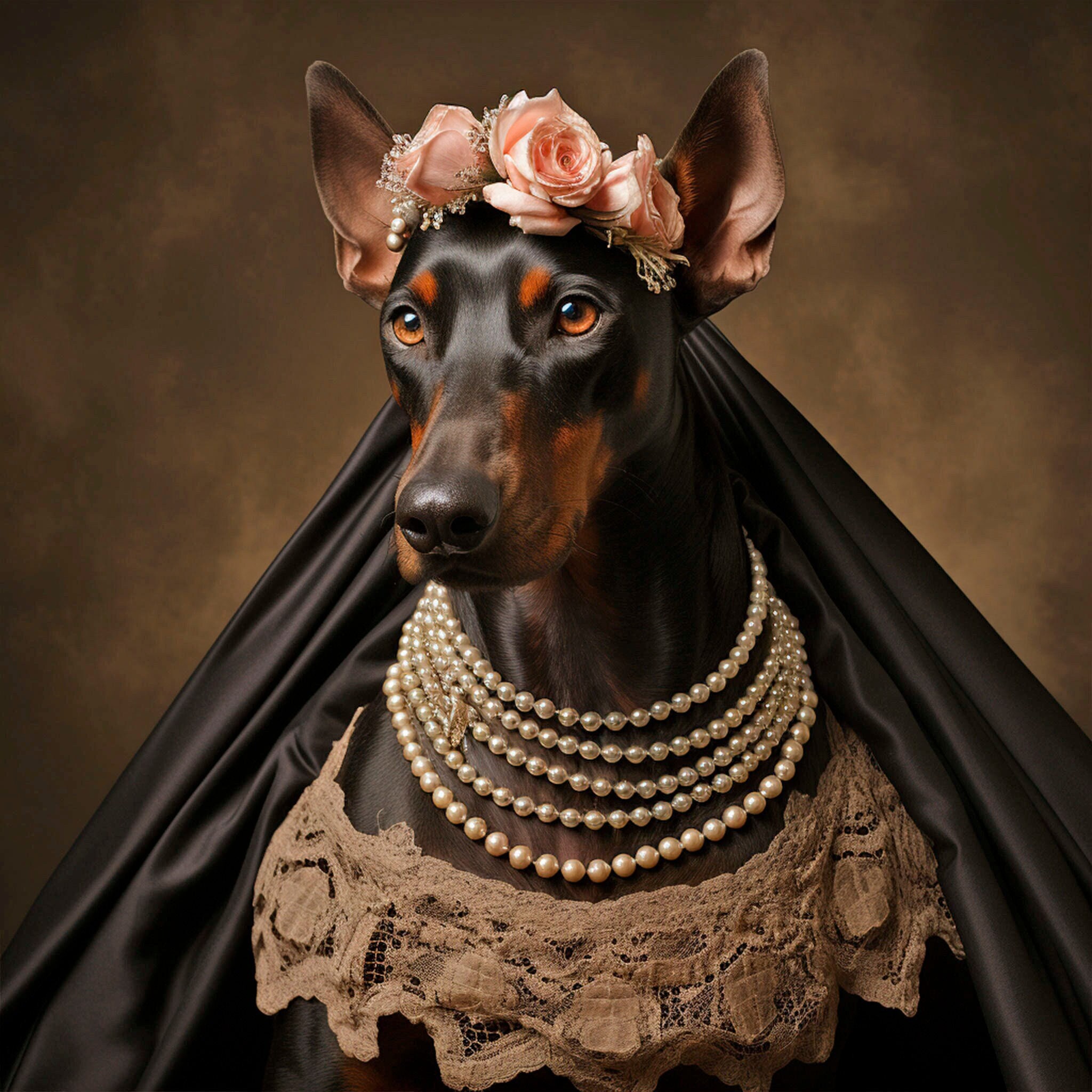 Doberman Custom Portrait Doberman Pinscher Personalized Gift - Etsy