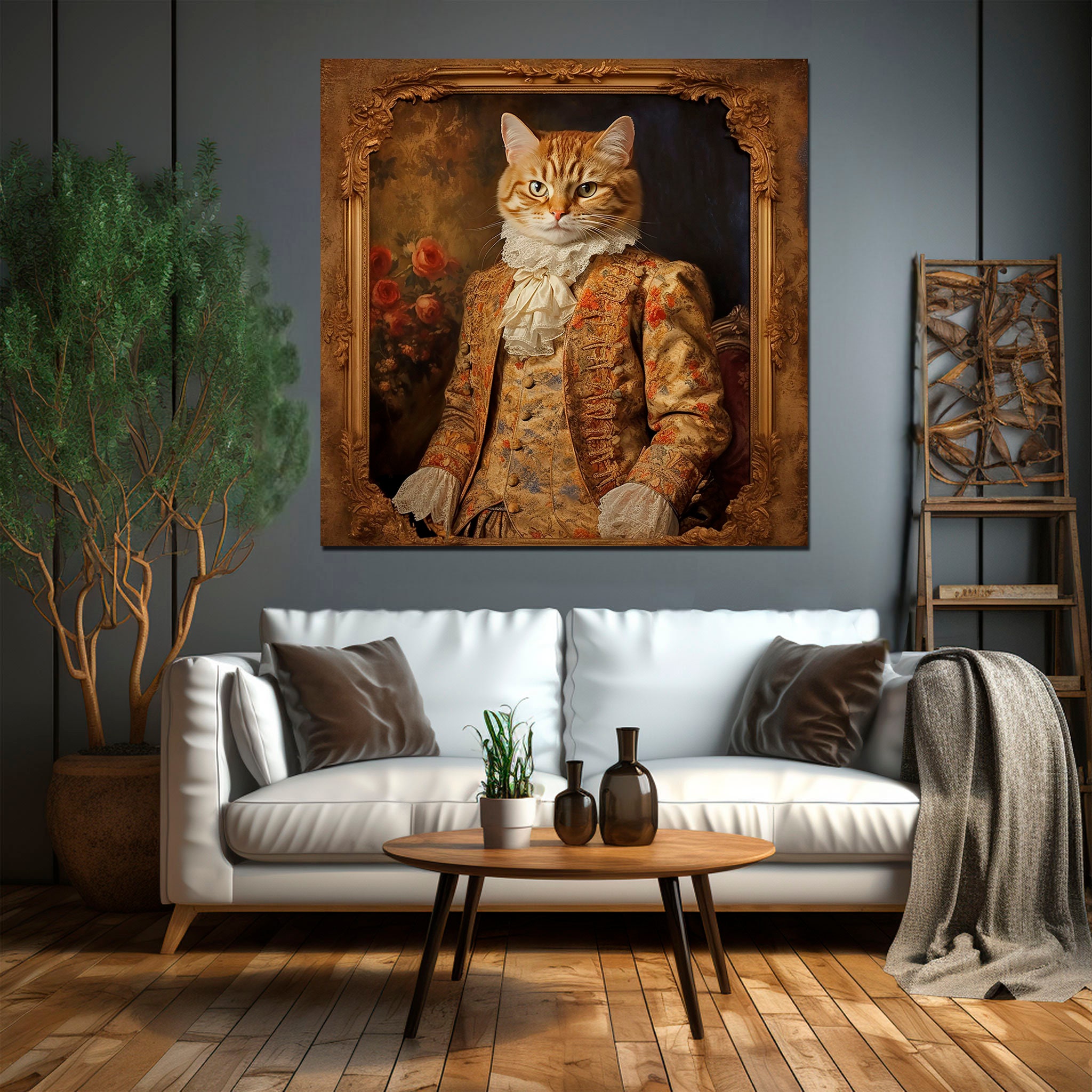 Custom Cat Portrait, Regal Cat Portrait, Pop Cat Portrait, Renaissance ...