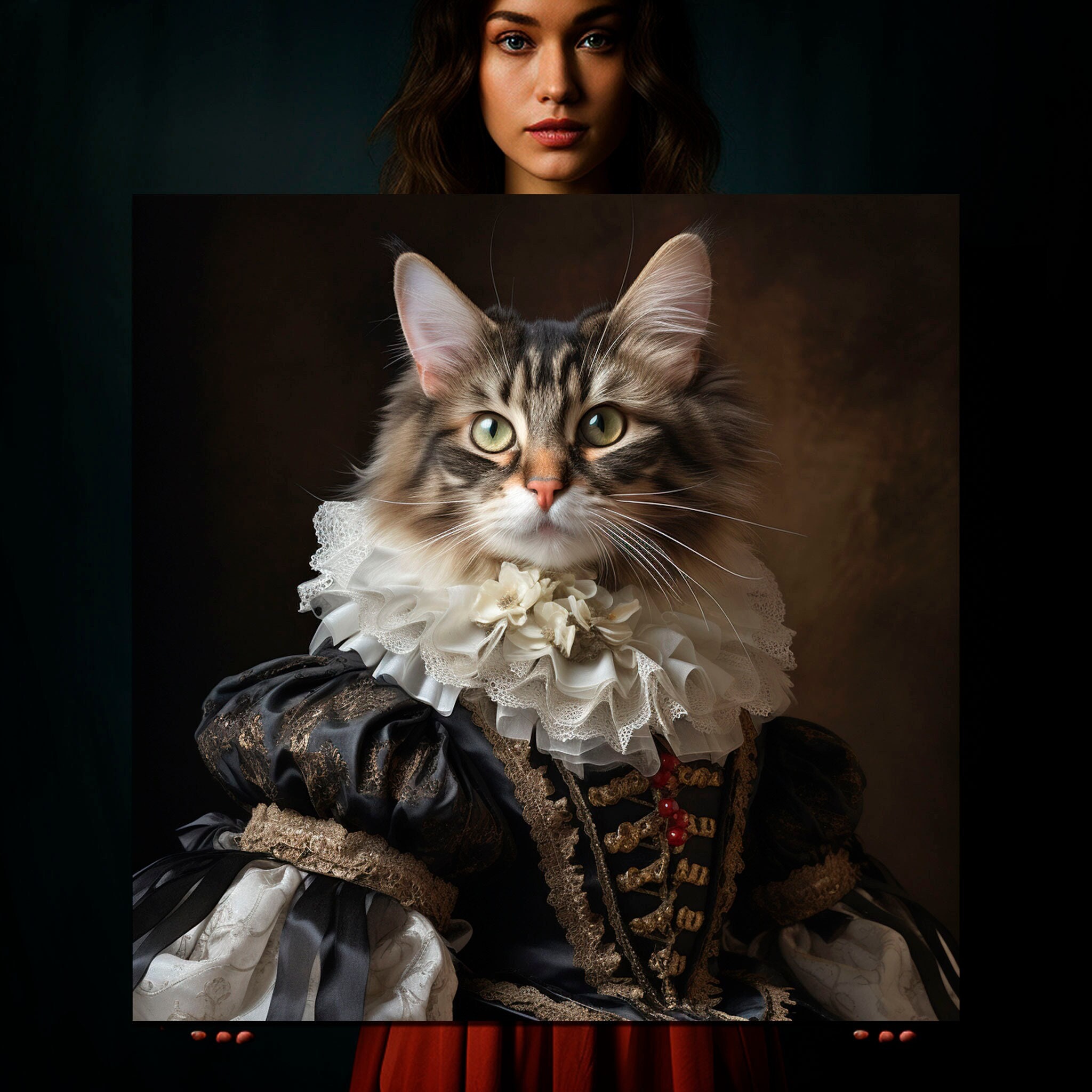 Custom Cat Portrait, Regal Cat Portrait, Pop Cat Portrait, Renaissance ...