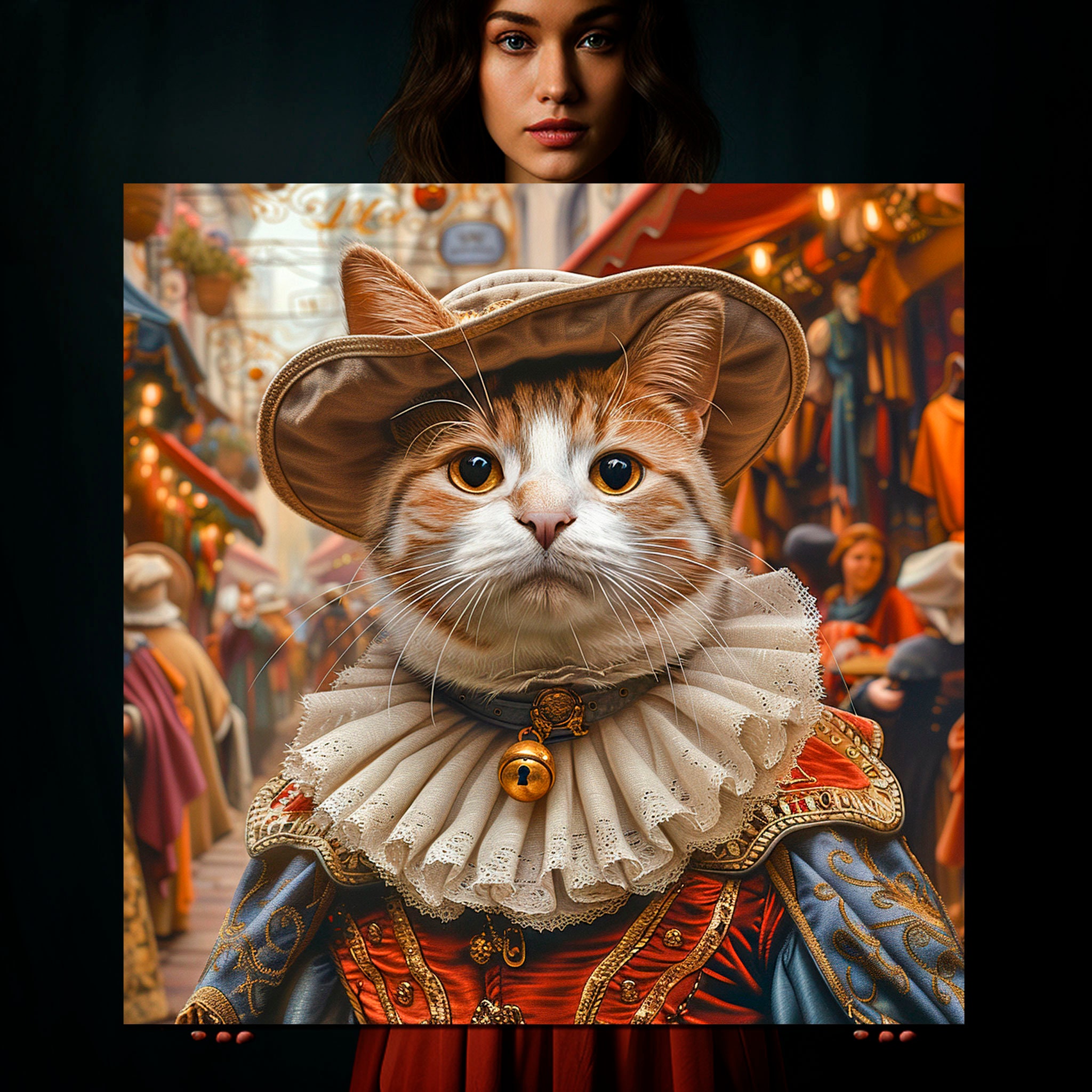 Custom Cat Portrait, Regal Cat Portrait, Pop Cat Portrait, Renaissance ...