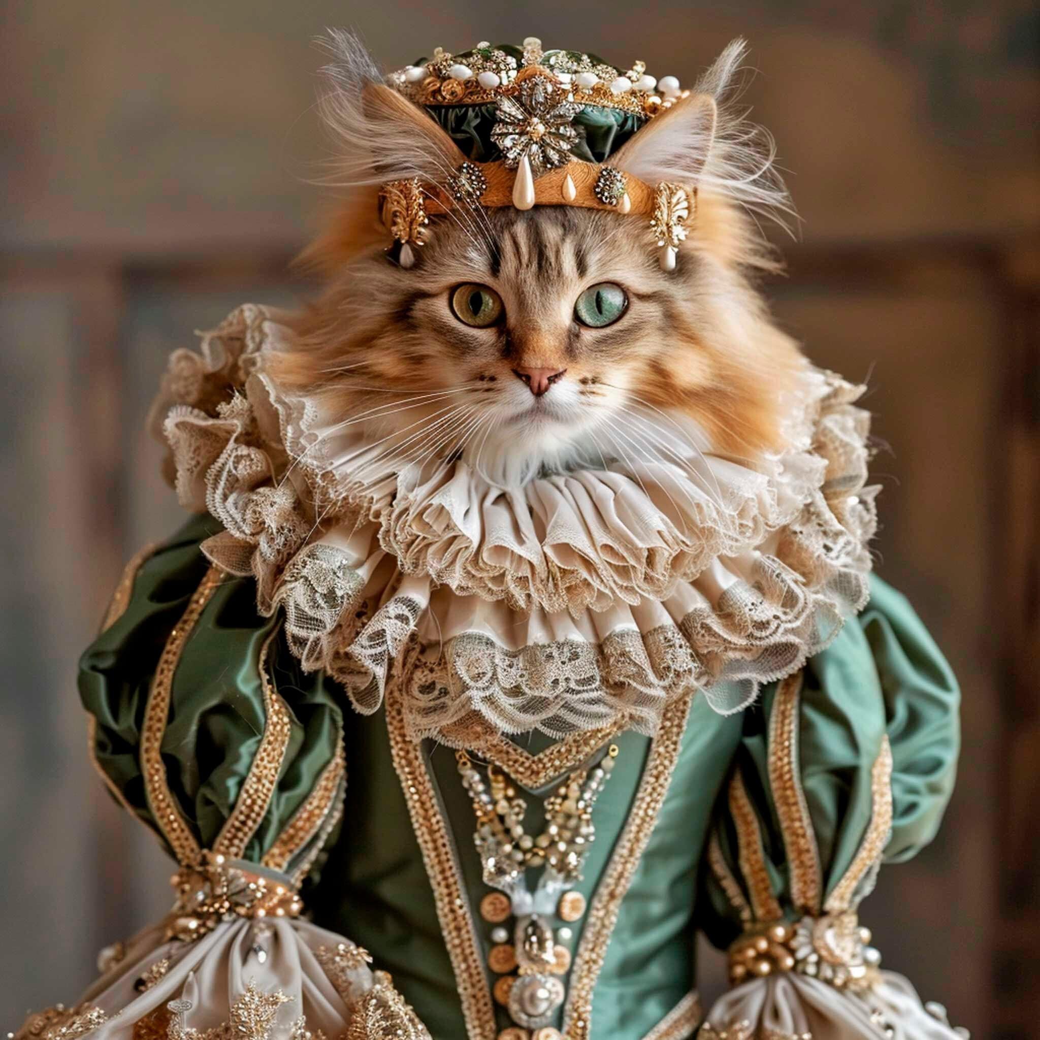 Custom Cat Portrait, Regal Cat Portrait, Pop Cat Portrait, Renaissance ...