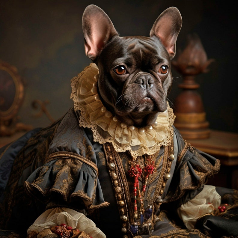 French Bulldog Custom Portrait French Bulldog Personalized Gift French ...