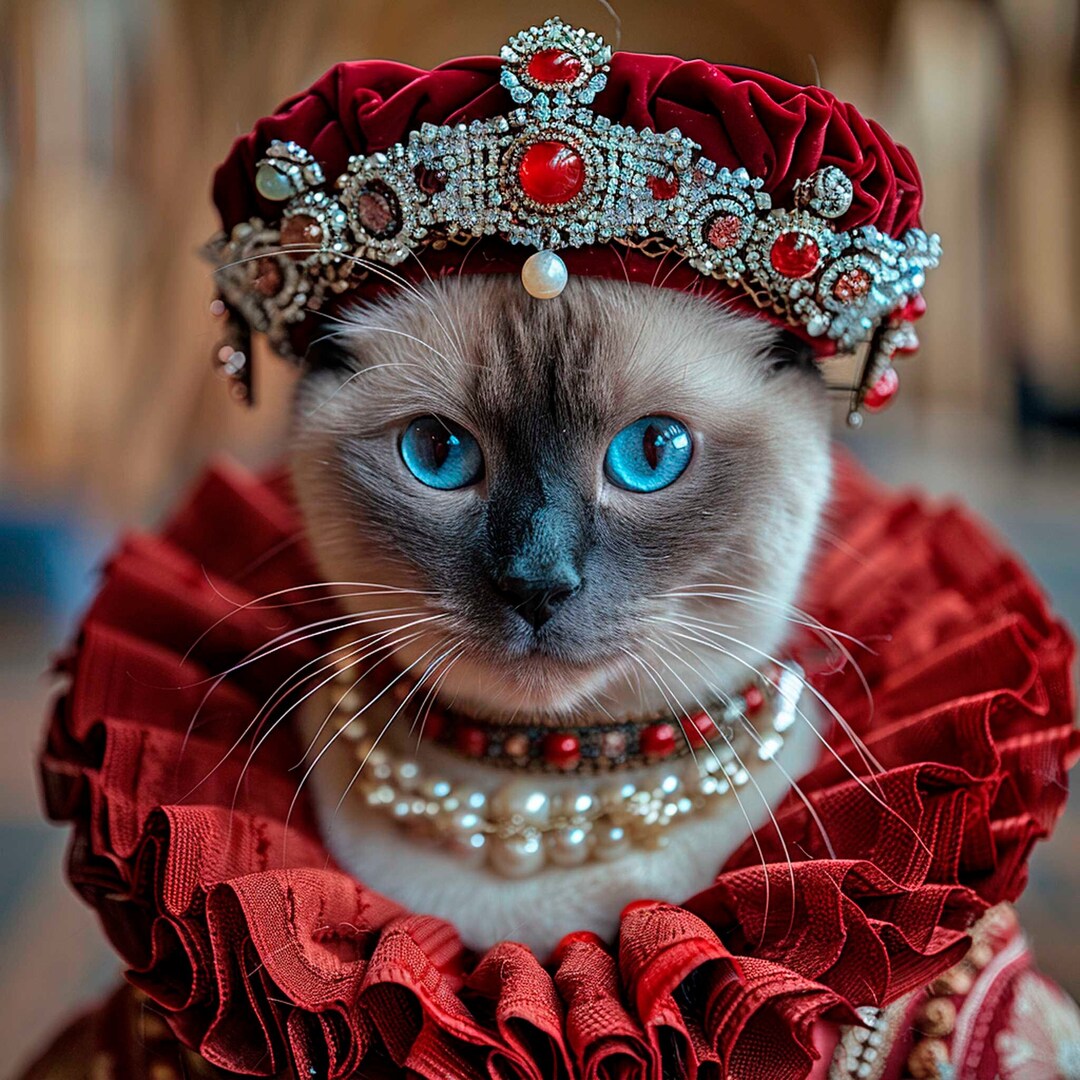 Custom Cat Portrait, Regal Cat Portrait, Pop Cat Portrait, Renaissance ...