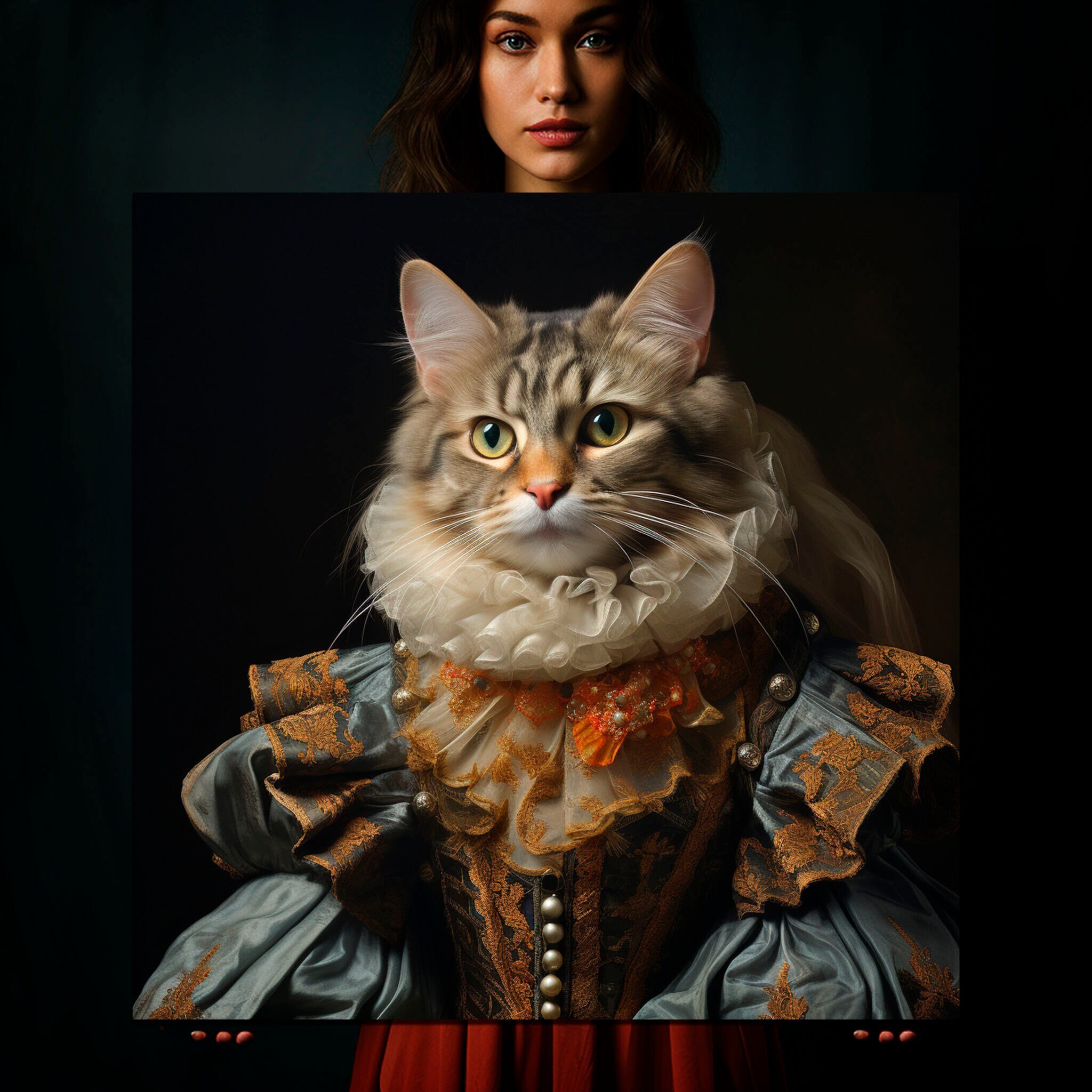 Custom Cat Portrait Regal Cat Portrait Pop Cat Portrait - Etsy