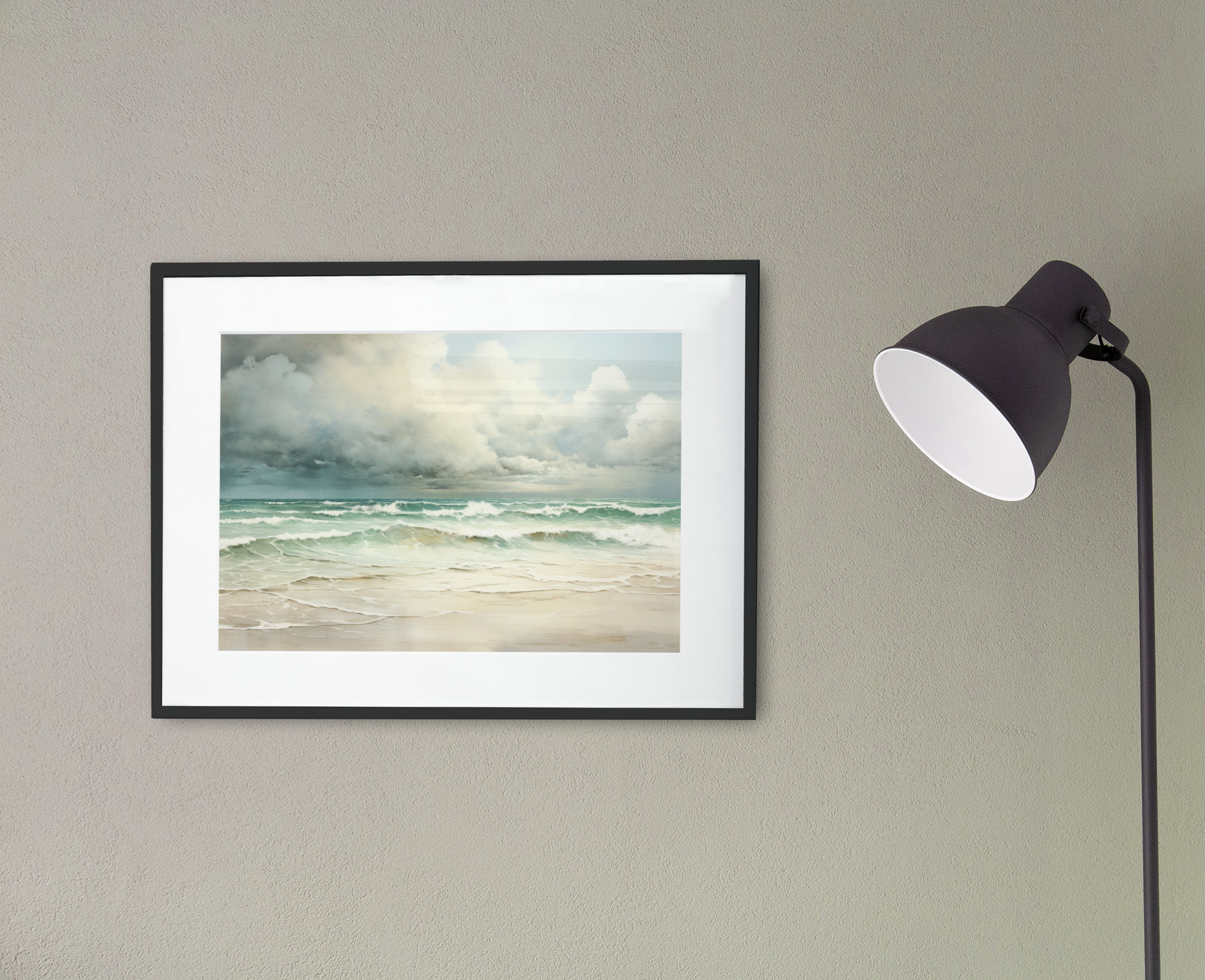 Ocean Waves Wall Art, Watercolor Ocean Waves Art Print, Sea Wave, Wave ...