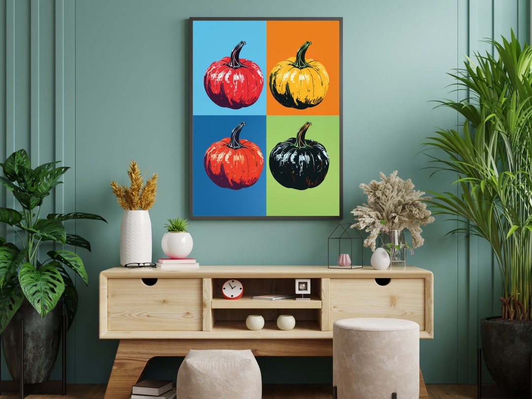 Pumpkin Wall Art, Andy Warhol Pumpkin Print, Pop Art, Andy Warhol ...