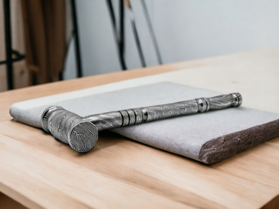 Pure Damascus Hammer President's Gavel, Damascus Hammer Hand Forged ...