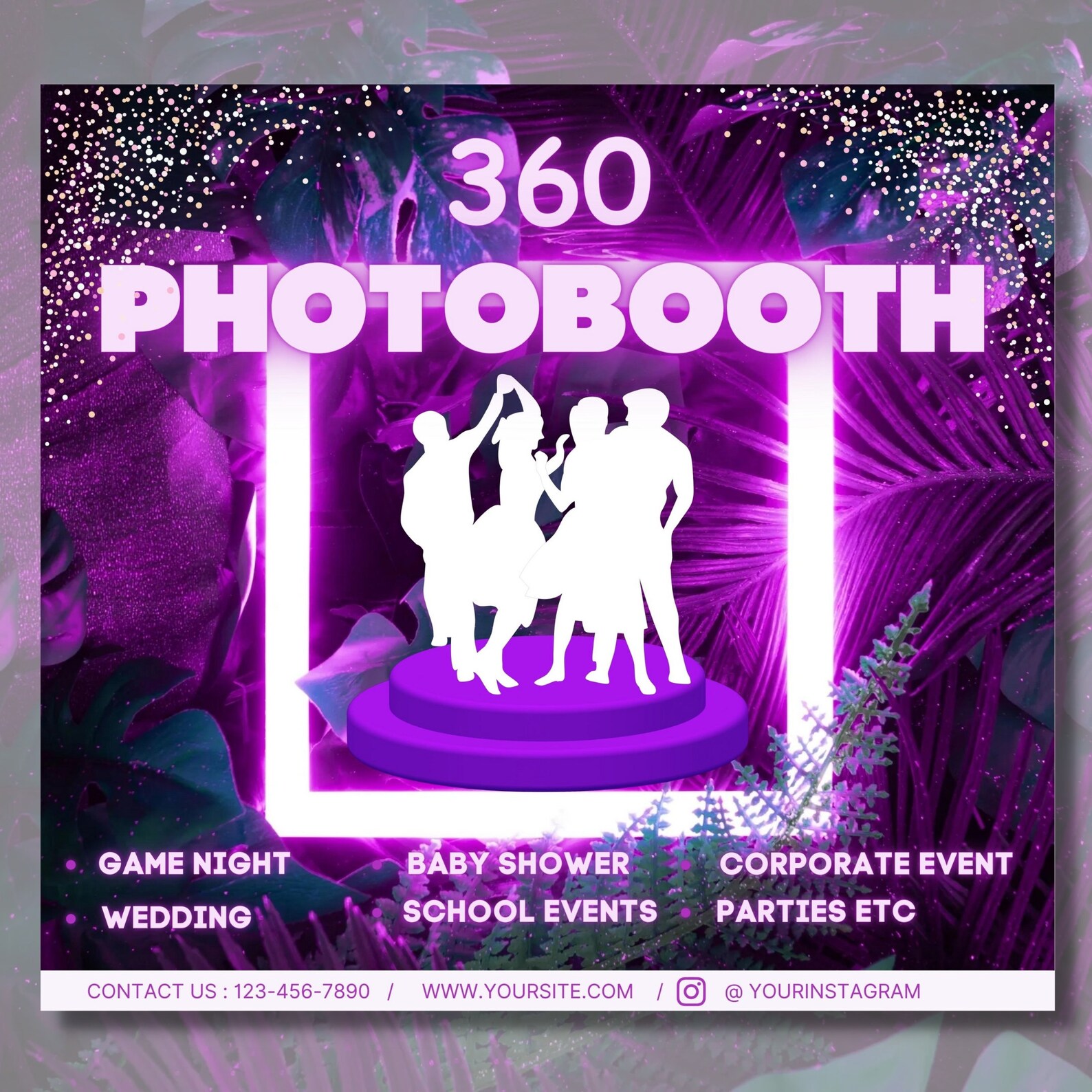 360 Photo Booth, 360 Photo Booth Flyer, Photo Booth Social Media Posts ...