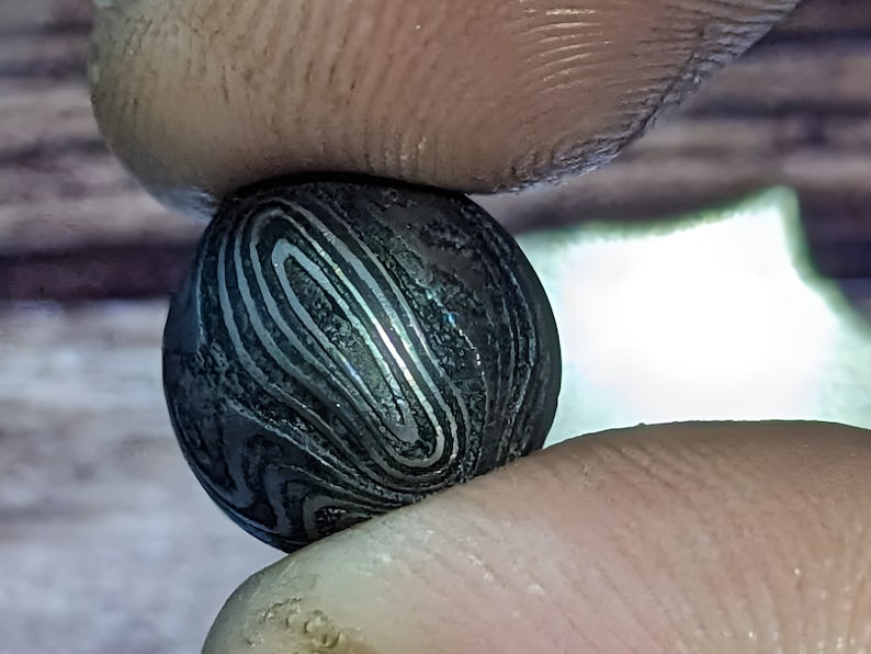 Damascus Bead, Damascus Sphere Hand Forged, Steel Ball Handmade ...