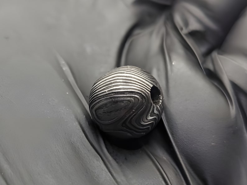 Damascus Bead, Damascus Sphere Hand Forged, Steel Ball Handmade ...
