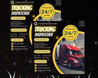 Trucking Flyer, Freight Dispatching, Dispatching Flyer, Trucking ...