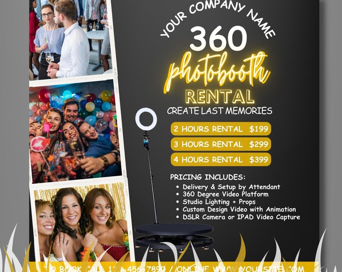 360 Photobooth Flyer, Party Flyer, Event Flyer, Wedding Reception ...