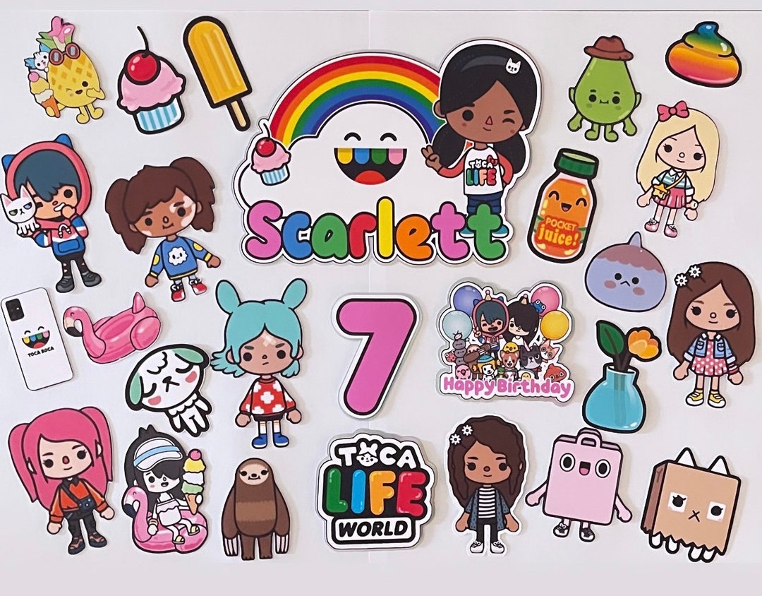 Toca Boca Cake Topper Set, Toca Life Toppers please Read Listing ...