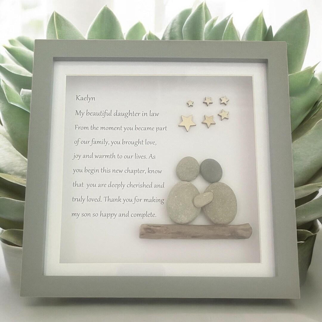 Daughter in Law Pebble Frame, for Birthday or Any Occasion. - Etsy