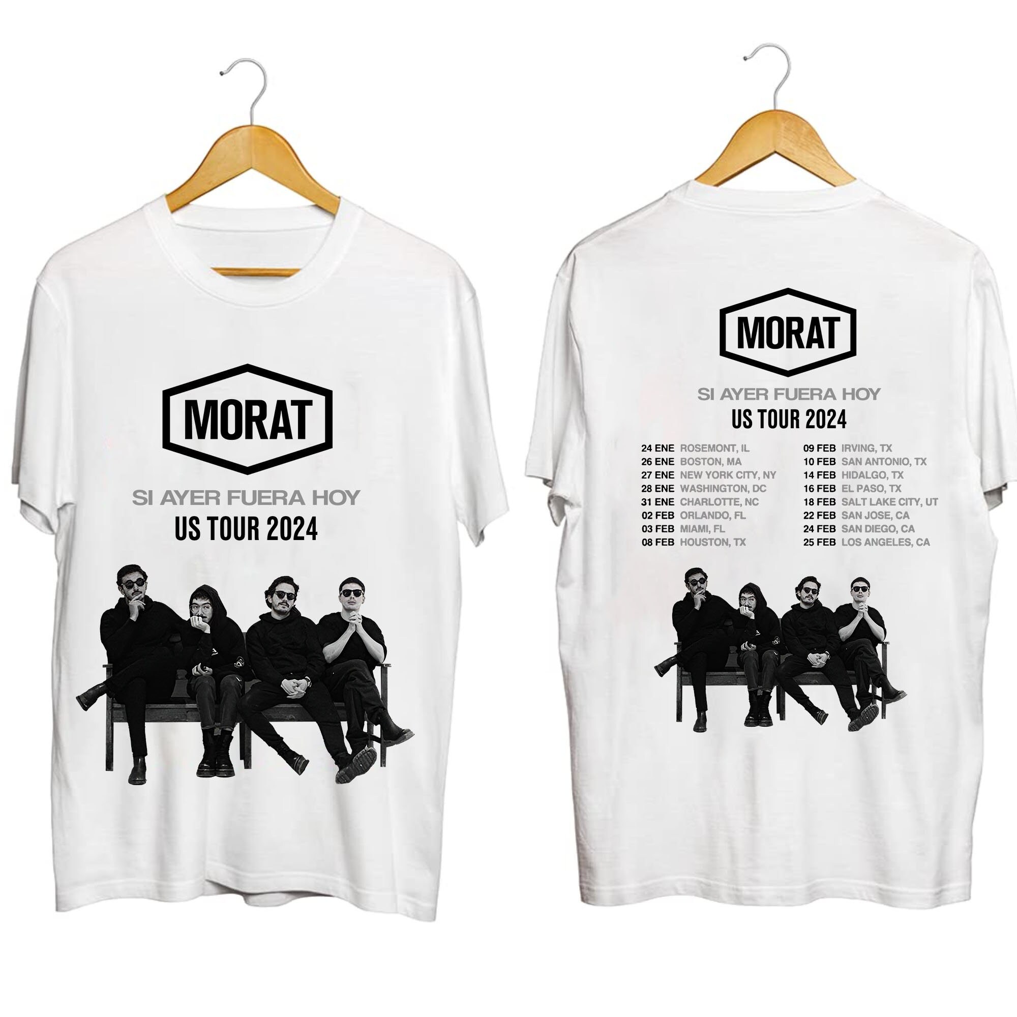 Morat Si Ayer Fuera Hoy US Tour 2024 Shirt, Morat Band Fan Shirt sold ...