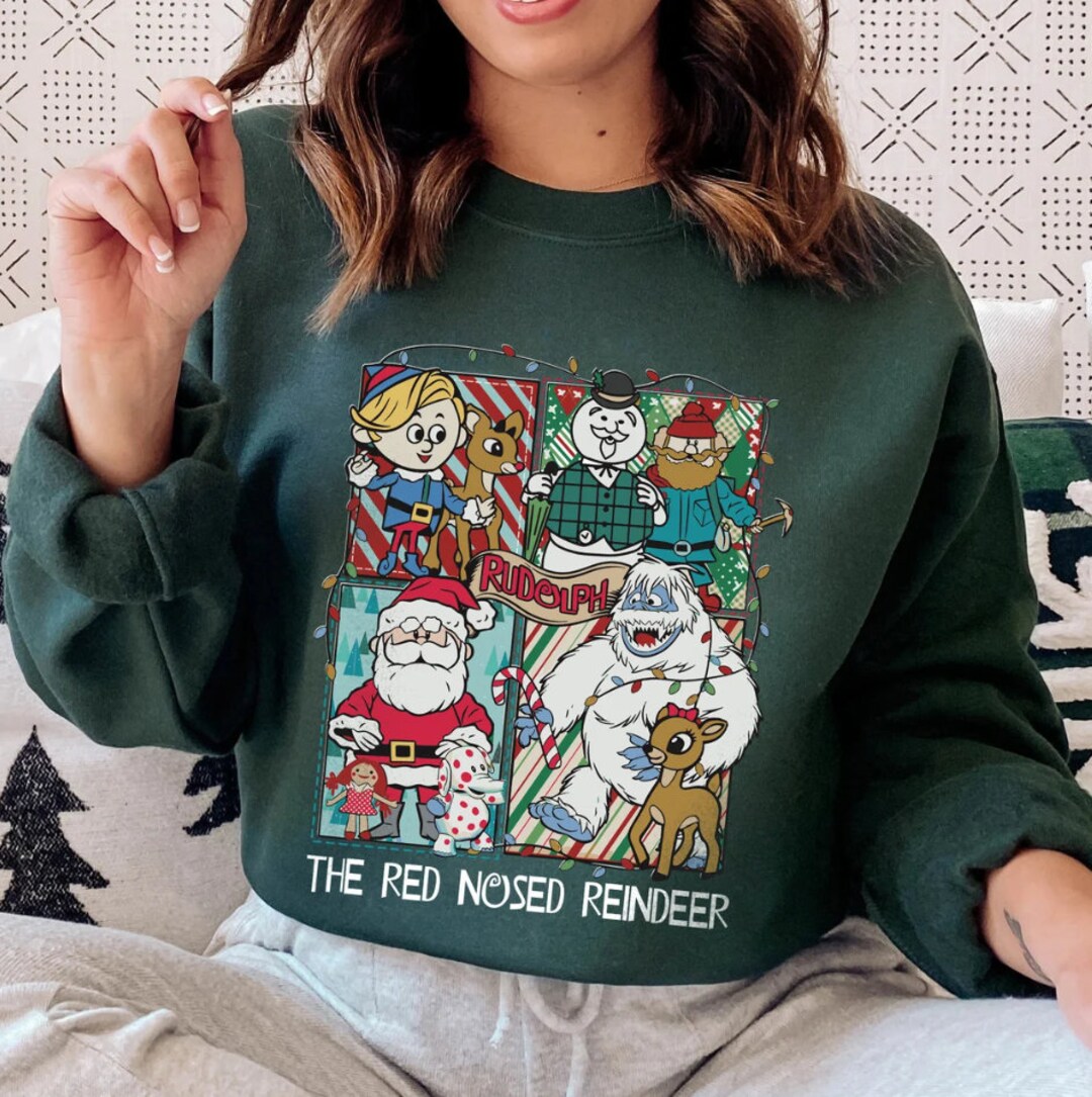 Vintage Rudolph the Red Nosed Reindeer Sweatshirt Christmas - Etsy