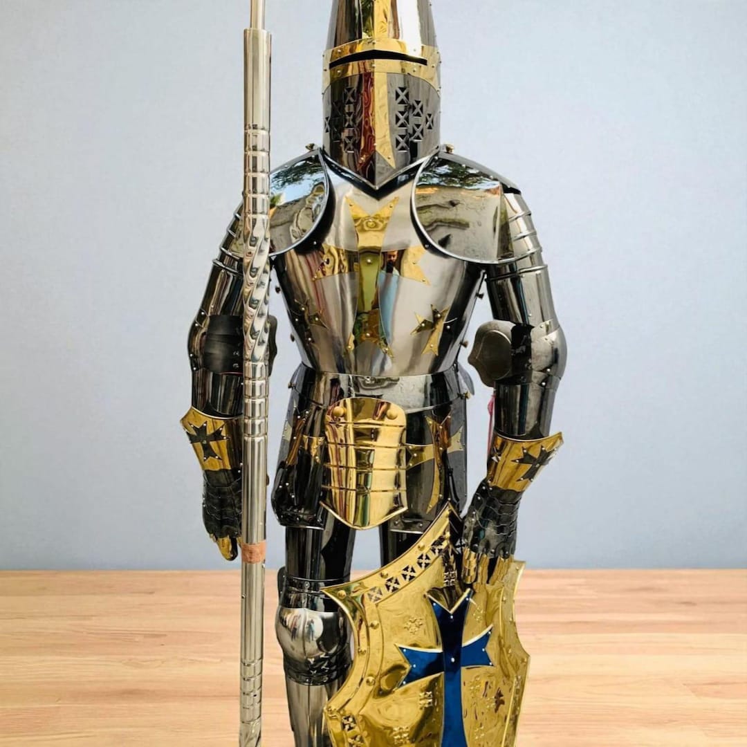 Medieval Full Size Knight Armor Suit | Handcrafted Polished Stainless ...