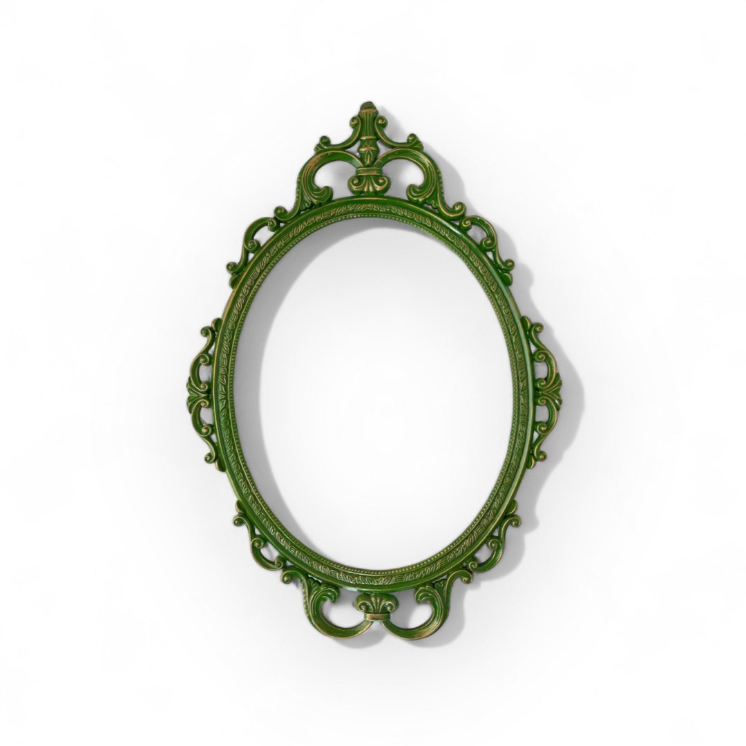 Ornate Grass Green Metal Picture Frame - Etsy
