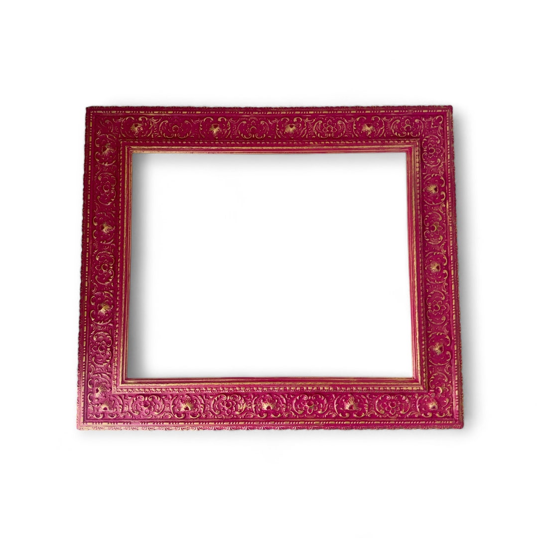 Large Magenta and Gold Ornate Frame - Etsy
